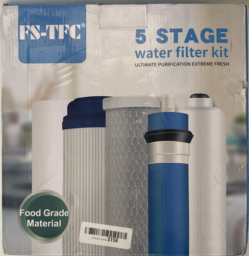 FS-TFC, 5 Stage Water Filter Kit, PP Cotton Filter, GAC, CTO, T33 & RO ...