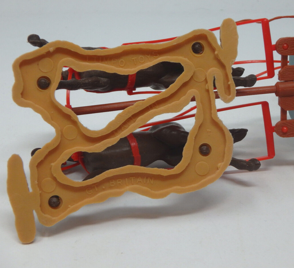 Series 3, Timpo Swoppet Western Buggy Dark Brown Horses & Red Livery ...