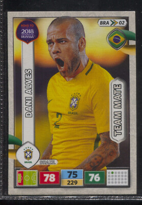 Dani Alves Russia 2018 Fifa 365 Adrenalyn Panini Sports Soccer Card | eBay