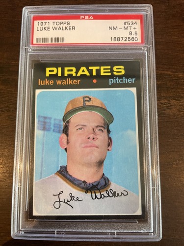1971 Topps Baseball #534 Luke Walker Pittsburgh Pirates PSA 8.5 NM-MT+ ...