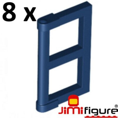 NEW 8 x LEGO 1x2x3 Window Pane Dark Blue 60608 Genuine Bulk Lot House ...