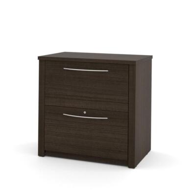 Bestar Embassy 2 Drawer Lateral Wood File Storage Cabinet in Dark ...