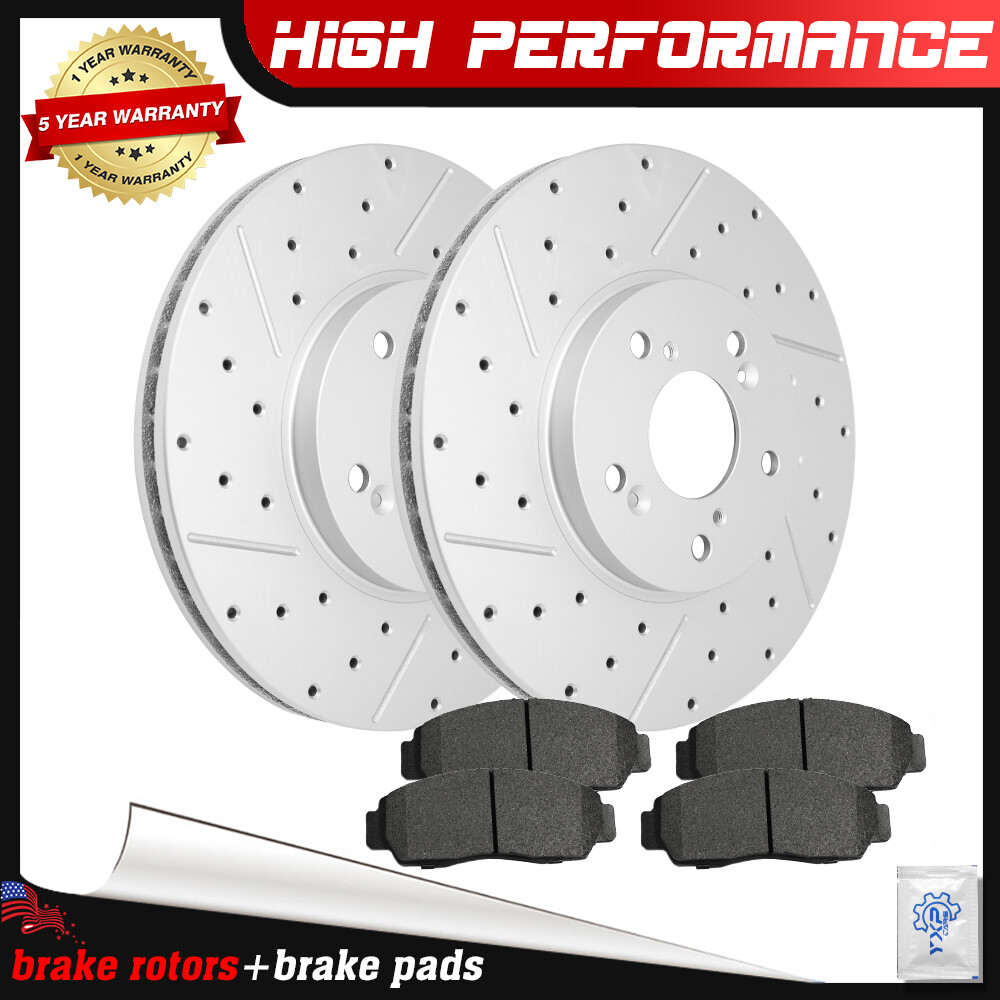 Front Brake Rotors + Brake Pads for Honda Accord Acura TSX Rotor Brakes ...