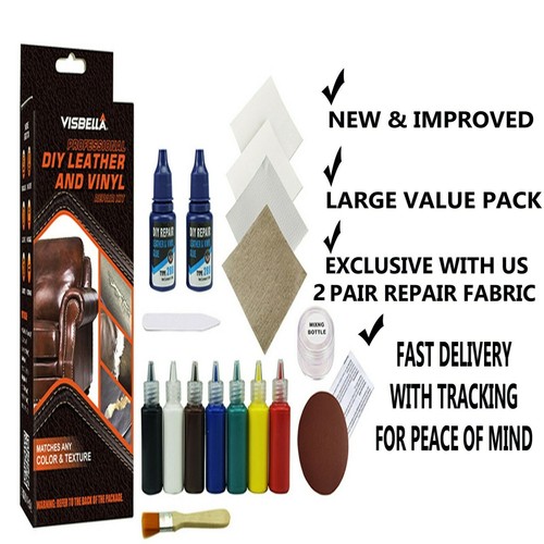 Visbella Leather Repair Kit Sofa Chair Furniture Car Seats Bag Restore ...