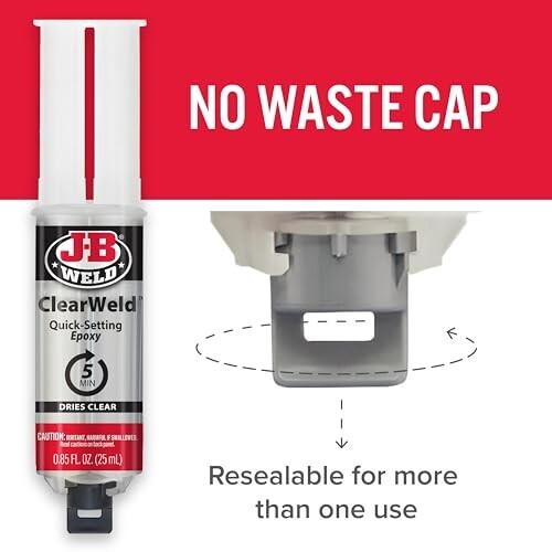 2 Pack(50ML),J$B Weld ClearWeld 5 Minute Epoxy, Clear, Syringe, 501122 | eBay
