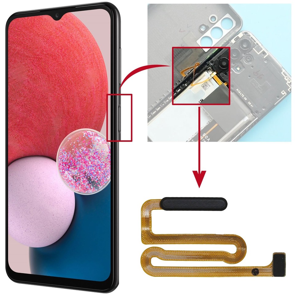 OEM Fingerprint Sensor Power Button Flex Cable For Samsung Galaxy A13 ...