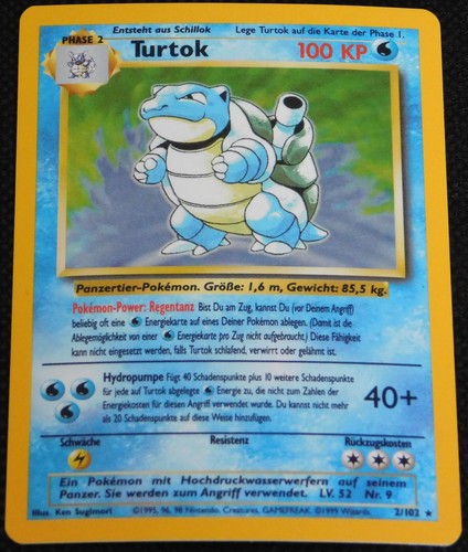 1999 Vintage Holographic Turtok (German Blastoise) Pokemon Card | eBay