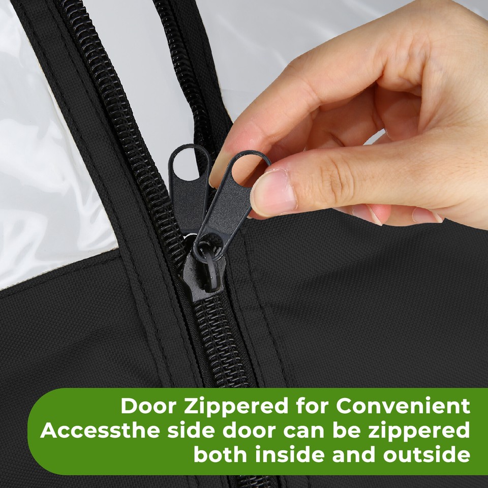 4 Passenger Golf Cart Enclosure for Club Car w/Dual-Sided Zipper Golf ...