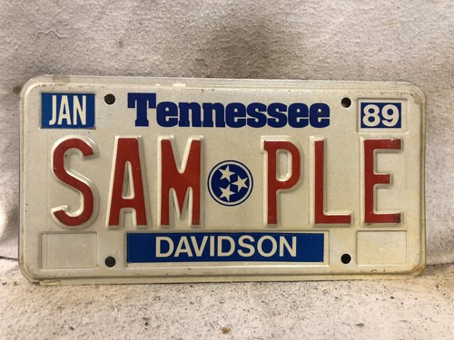 1989 Tennessee Sample License Plate | eBay