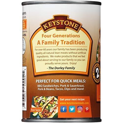 6 Pack- Keystone Meats Natural Pork Fully Cooked 14.5 oz Food, No ...
