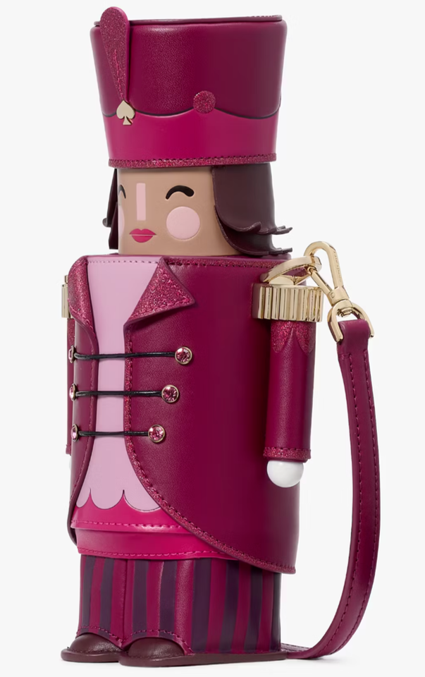 Kate Spade 3D Nutcracker Burgundy Leather Crossbody Bag KJ074 NWT ...
