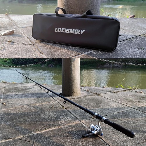 Fishing Rod Reel Combo - 2PCS 6.89ft Collapsible Rods 2PCS Spinning ...