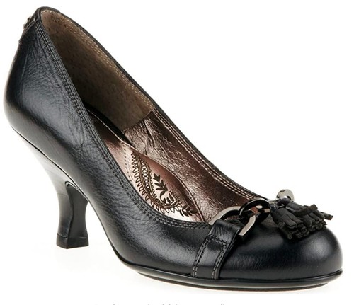 SOFFT Women's •Vanessa• Tasseled Kitten Hell Pump 8.5M Black Leather | eBay