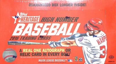 2016 Topps Heritage Baseball Sealed Update Hobby Box 24 packs 9 cards ...