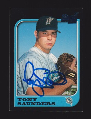 1997 BOWMAN #123 Tony Saunders FLORIDA MARLINS SIGNED AUTOGRAPH AUTO COA | eBay