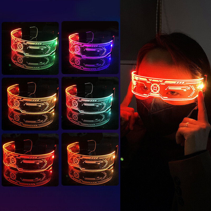Fashion Luminous Decorative Glasses Neon Party Decoration LED ...