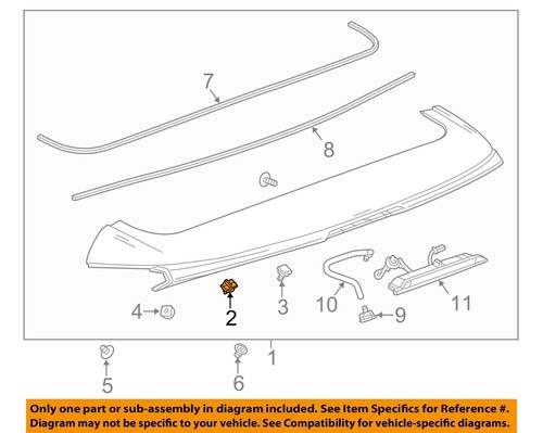GM OEM 04-24 Acadia Limited Lift Gate Spoiler-Spoiler Clip 11518988 | eBay