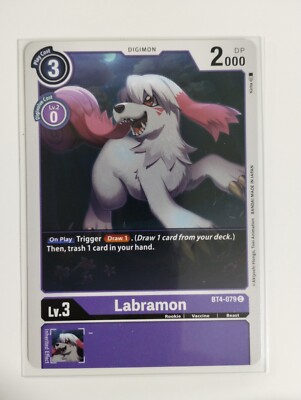 Digimon TCG *Labramon* BT4-079 Common Purple | eBay