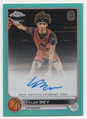 2022 Topps Chrome TYLER BEY #CA-TB1 OTE Overtime Elite Aqua Refractor ...