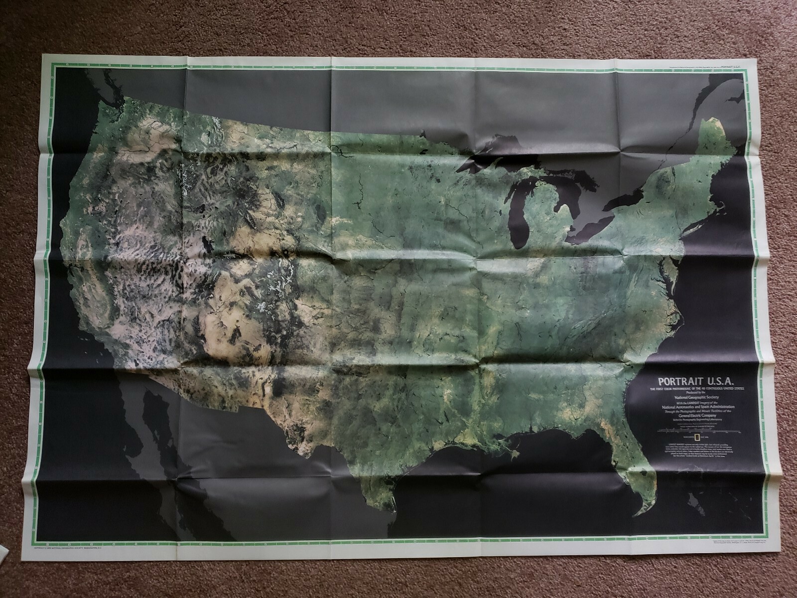 Portrait USA - National Geographic Map Poster - Photomosaic | eBay