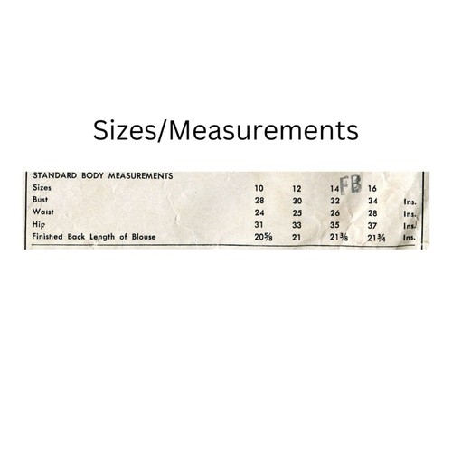 Vintage '52 Simplicity Blouse Pattern #3955 CUT Teen Size 10 -Size ...