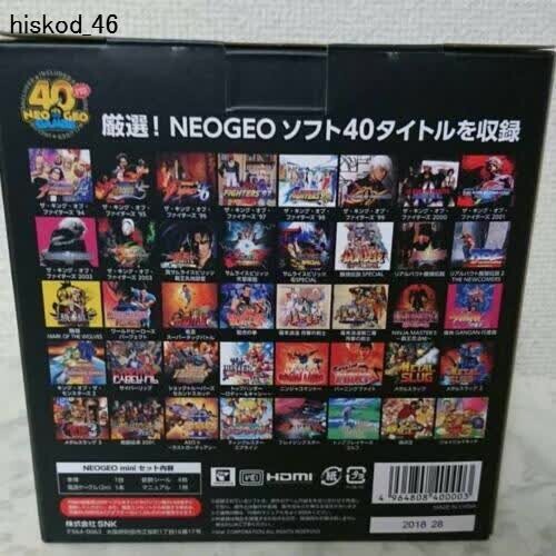 SNK Neo Geo Mini Console Built-in 40 titles of Game 40th Anniversary W ...