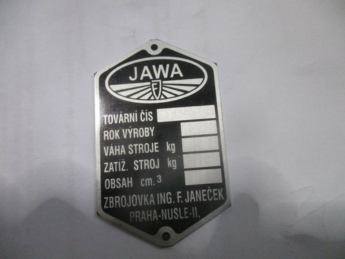 Typenschild Schild ID-plate Jawa Motorrad Moped Oldtimer S60 | eBay.de