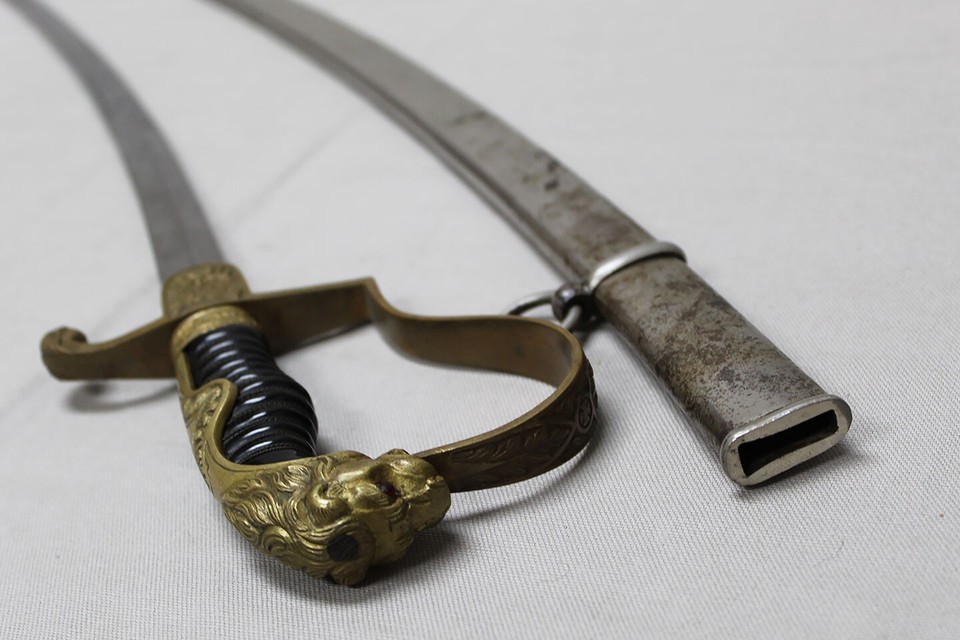 German Lion Head Cavalry Sword – Weimar/Pre-WW2 era 40 1/2 inches ...