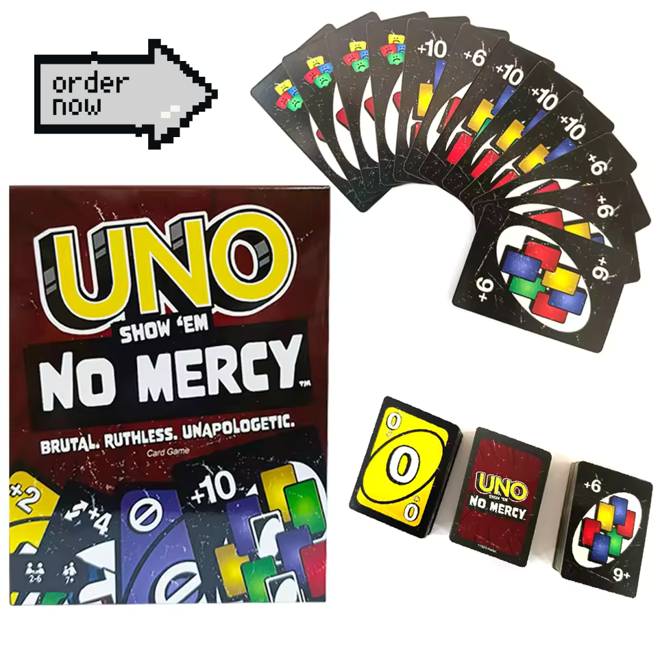 UNO No Mercy Game - Family-Friendly Card Game for Parties and ...