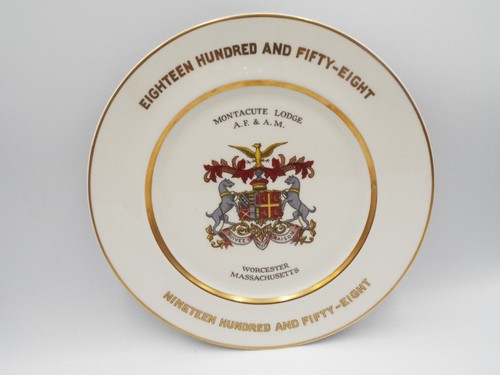 1958 MONTACUTE LODGE MASONIC PLATE BY L. ELKINTON LARZELERE | eBay