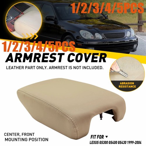 Trim Tan Fit 99-04 Lexus GS300 GS400 GS430 Center Armrest Console Lid ...