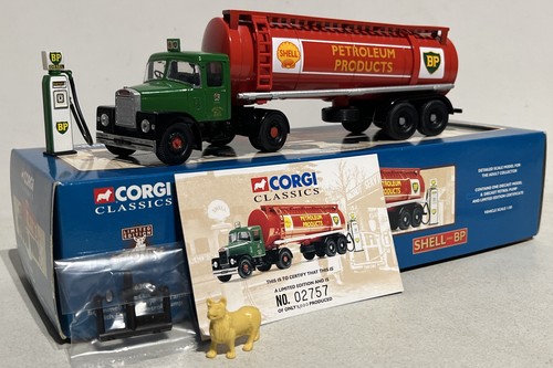CORGI 16306 SHELL/BP SCAMMELL HIGHWAYMAN TANKER & PETROL PUMP MINT ...