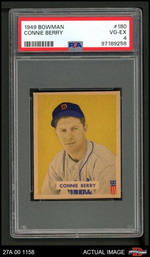 1949 Bowman #180 Neil Berry Tigers PSA 4 - VG/EX | eBay