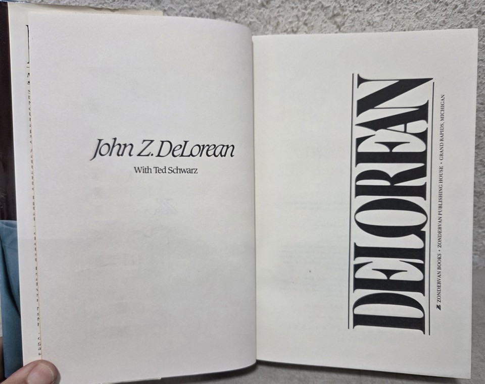 SIGNED First Edition DeLorean by John Z. DeLorean HC Book 1985 DJ Back ...