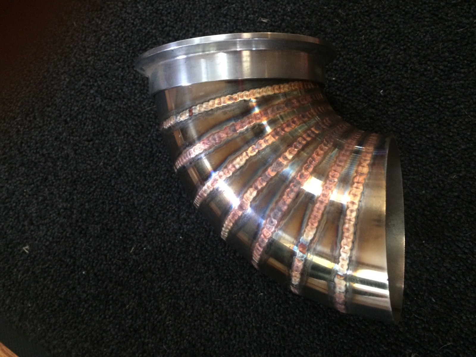 3.0 Inch Pie .Cut .90 Degree Lobster Tail Custom Downpipe. 304stainless ...