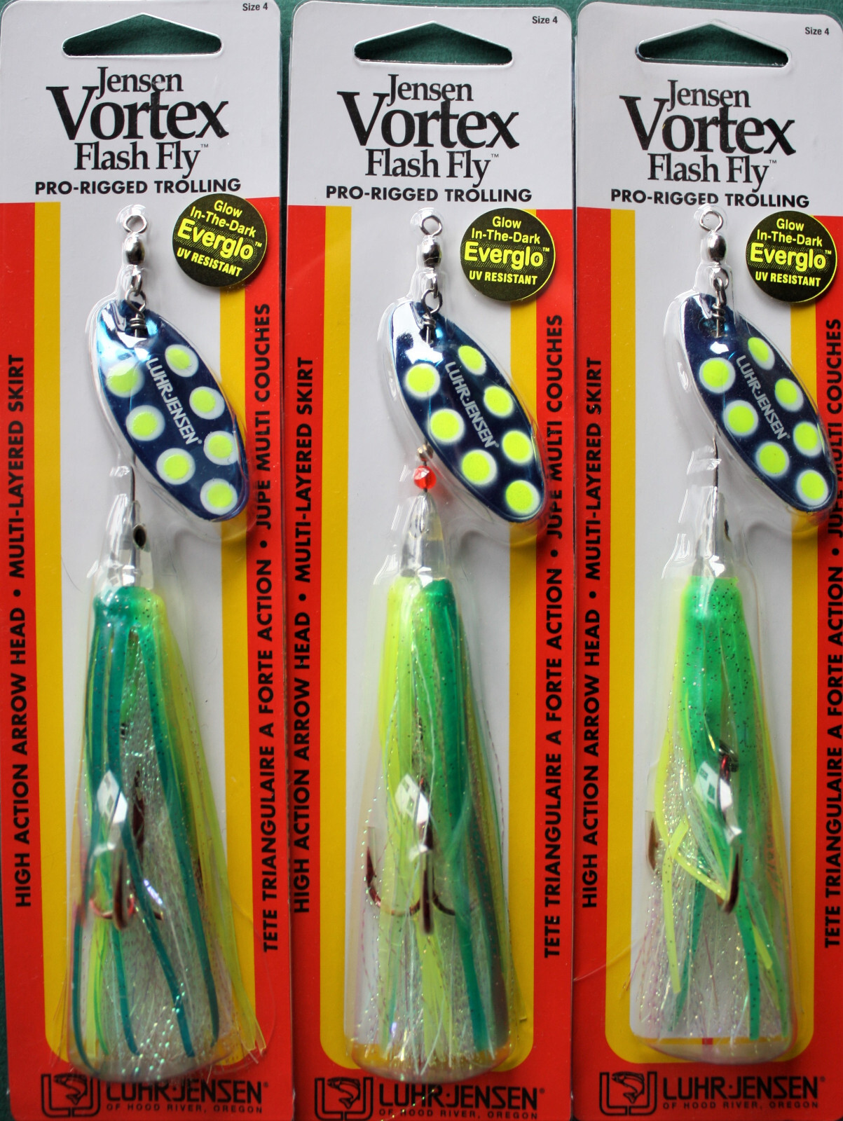 LUHR JENSEN Vortex Flash Fly pro rigged spinning lure (lot of 3) | eBay