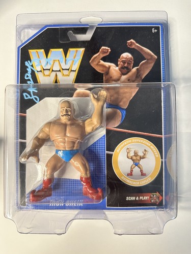 WWE Mattel Retro Iron Sheik Autographed Figure W/Protector WWF MOC ...