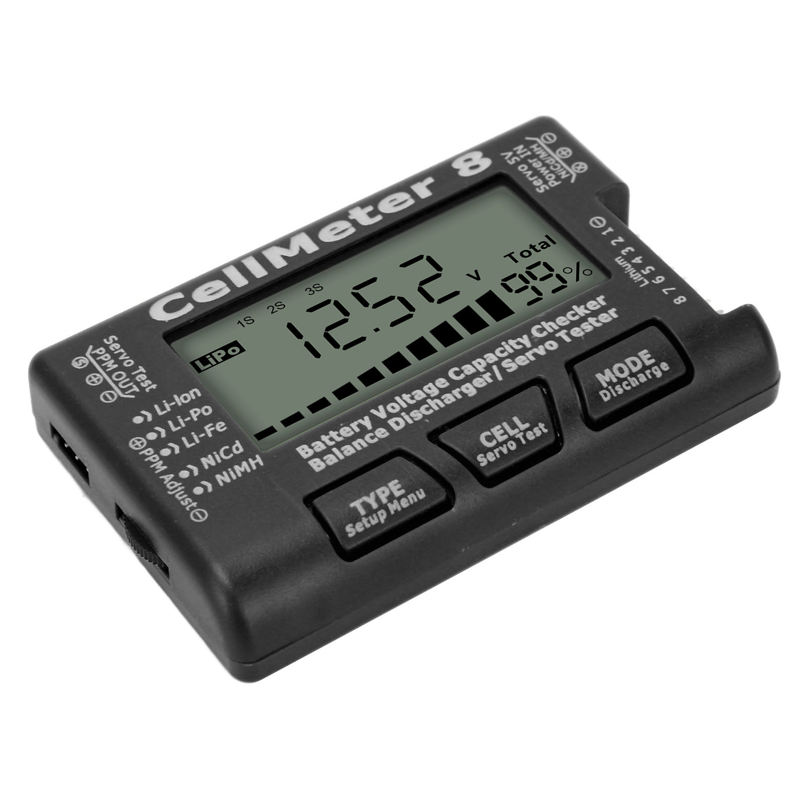 Digital Battery Capacity Tester Battery Balance Discharger Servo Tester ...