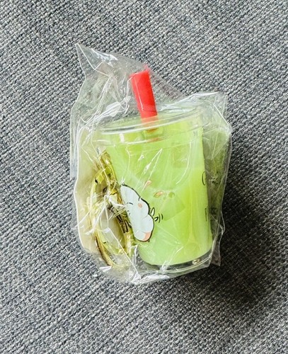 Gong Cha x Final Fantasy XIV Collab Green Moogle Boba Tea Key Chain ...