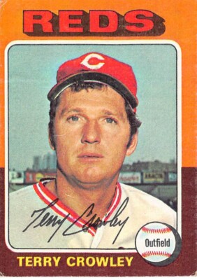 1975 Topps Mini Baseball Terry Crowley #447 VG CONDITION CINCINNATI ...