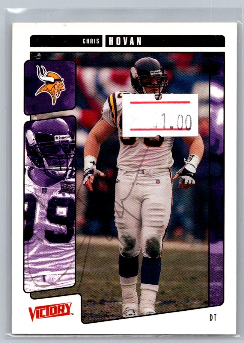 2001 Upper Deck Victory #192 Chris Hovan AUTOGRAPHED WITH PEN, NO COA ...