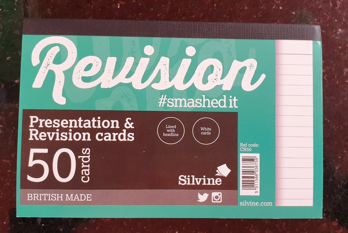 50 Revision Presentation Cue CARDS DOUBLE SIDED LINED CARD 6” x 4 ...