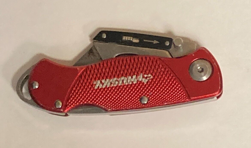 Husky Red Folding Lock Back Utility Knife Box Cutter Belt Clip ...