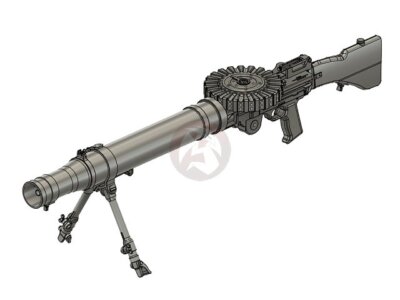 Plus Model 1/35 British Lewis Machine Gun (Pat. D) WWI-II (2 guns w ...