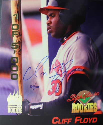 Cliff Floyd METS EXPOS Autographed Signed 1994 Signature Rookies 8x10 ...