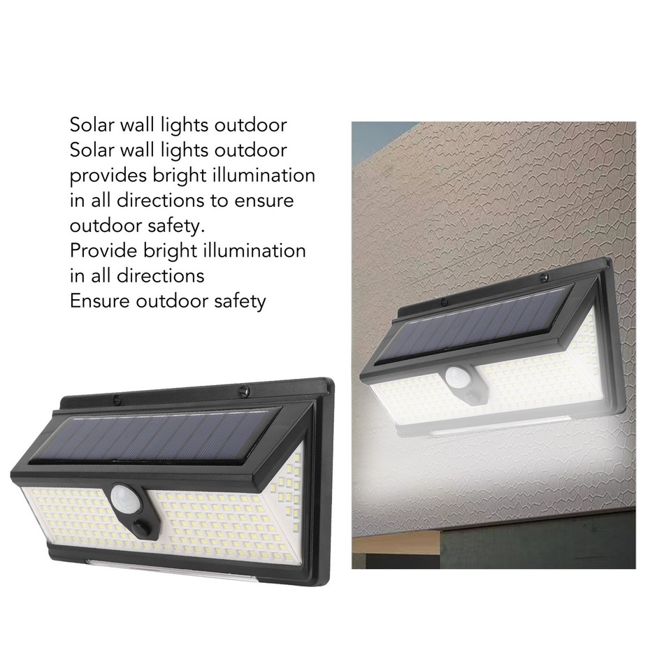 Solar Sensor Wall Light 3 Lighting Modes Human Body Induction ...
