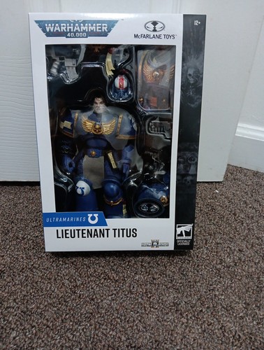 McFarlane Warhammer 40K Lieutenant Titus Space Marine PLATINUM Edition ...