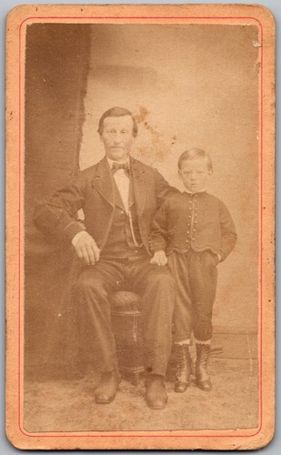 Antique CDV Circa 1870s W.J. Godwin Man with Young Boy Emporium ...