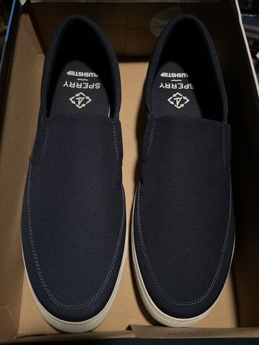 Sperry Navy Halyard Plushstep Slip-On Shoes Mens 24418 Seac NEW | eBay