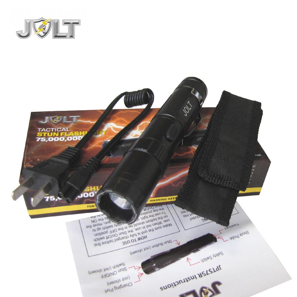 Jolt Tactical STUN GUN Flashlight 75,000,000 Military Grade Holster ...